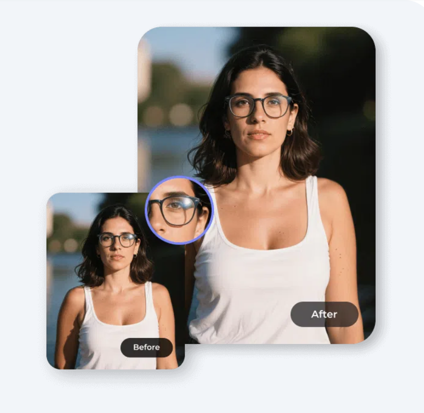 Remove Glare from Photo Online Free | X-Design